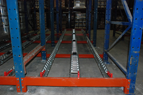 Skate Wheel Pallet Flow - Concentric Storage