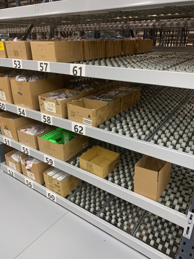 Carton Flow at Picking Position - Concentric Storage Systems