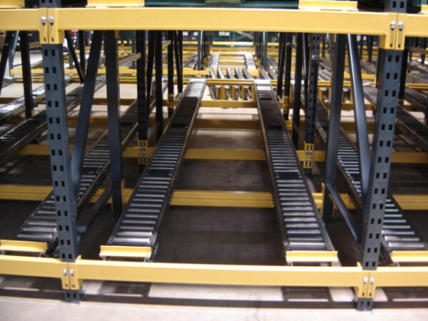2-Track Wide Roller Pallet Flow - Concentric Storage Systems